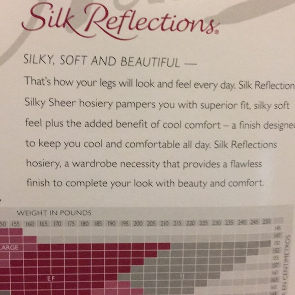 Hanes | Accessories | Hanes Silk Reflections Silky Sheer Pantyhosenew ...